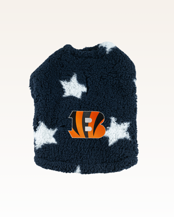 Pet Jacket in Navy Star | Soft Sherpa Hoodies & Lounger Jackets for ...